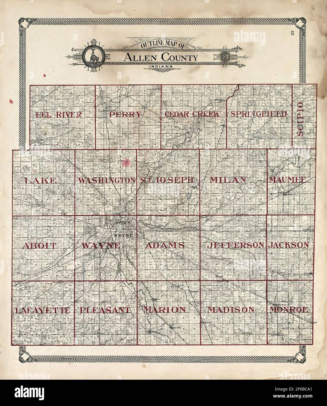 Plat book of Allen County, Indiana Stock Photo - Alamy