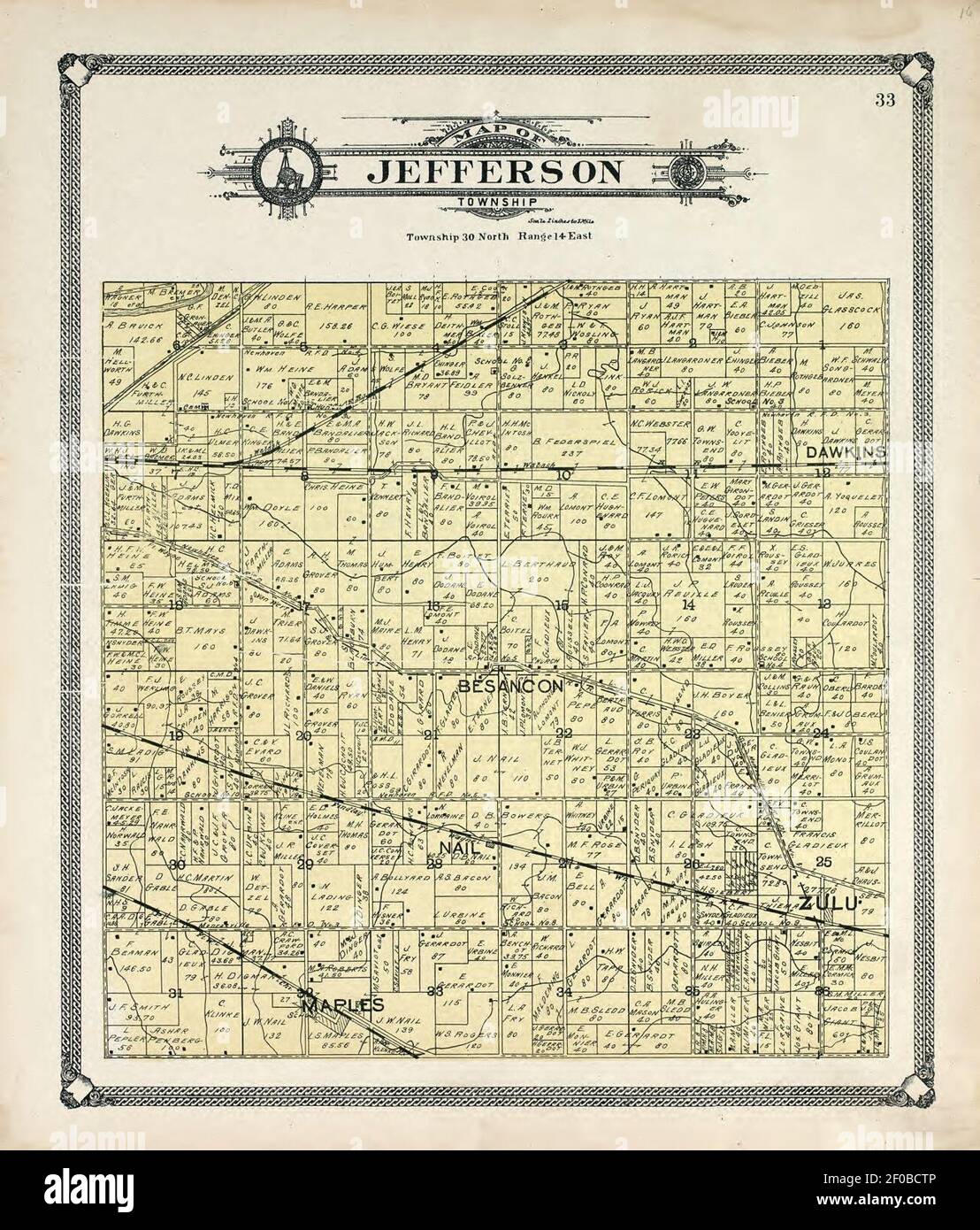 Plat book of Allen County, Indiana Stock Photo - Alamy