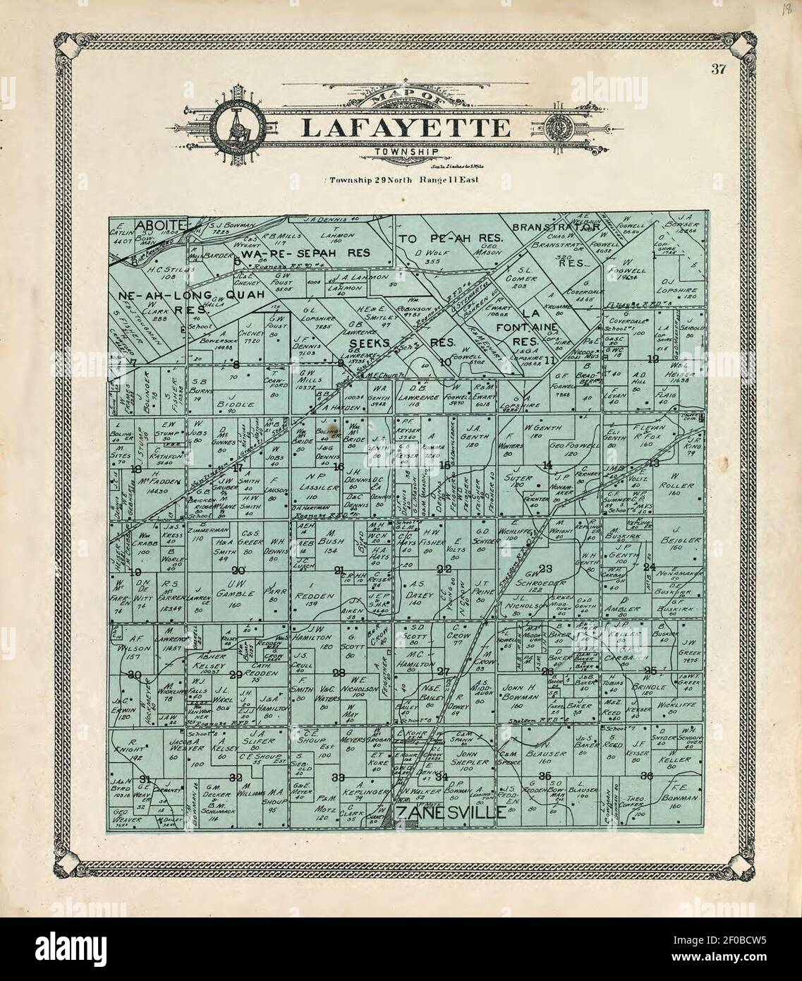 Plat book of Allen County, Indiana Stock Photo - Alamy