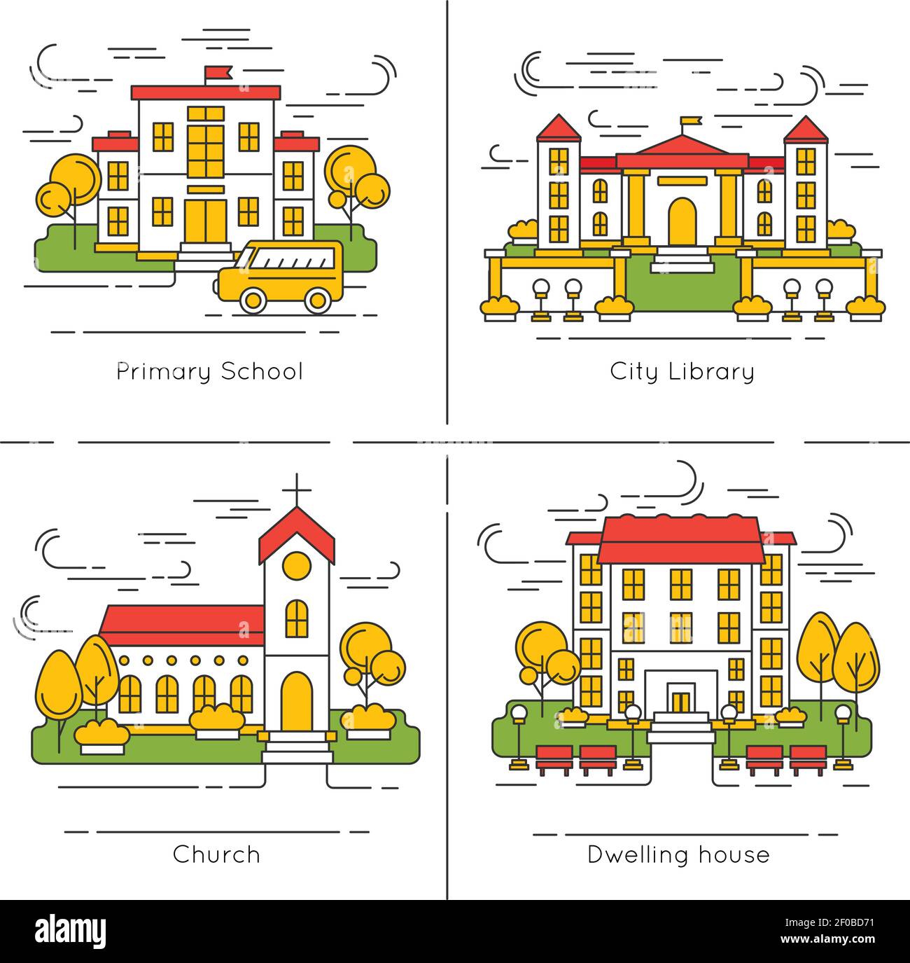 House skyscraper library office Stock Vector Images - Alamy