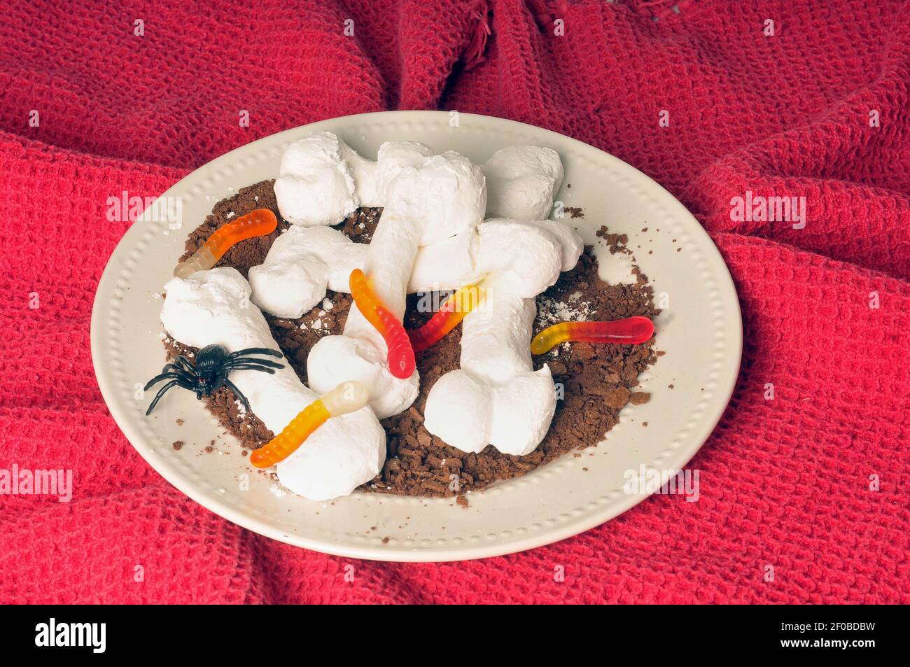 Sweet bones are fun to display on a bed of crushed chocolate graham ...