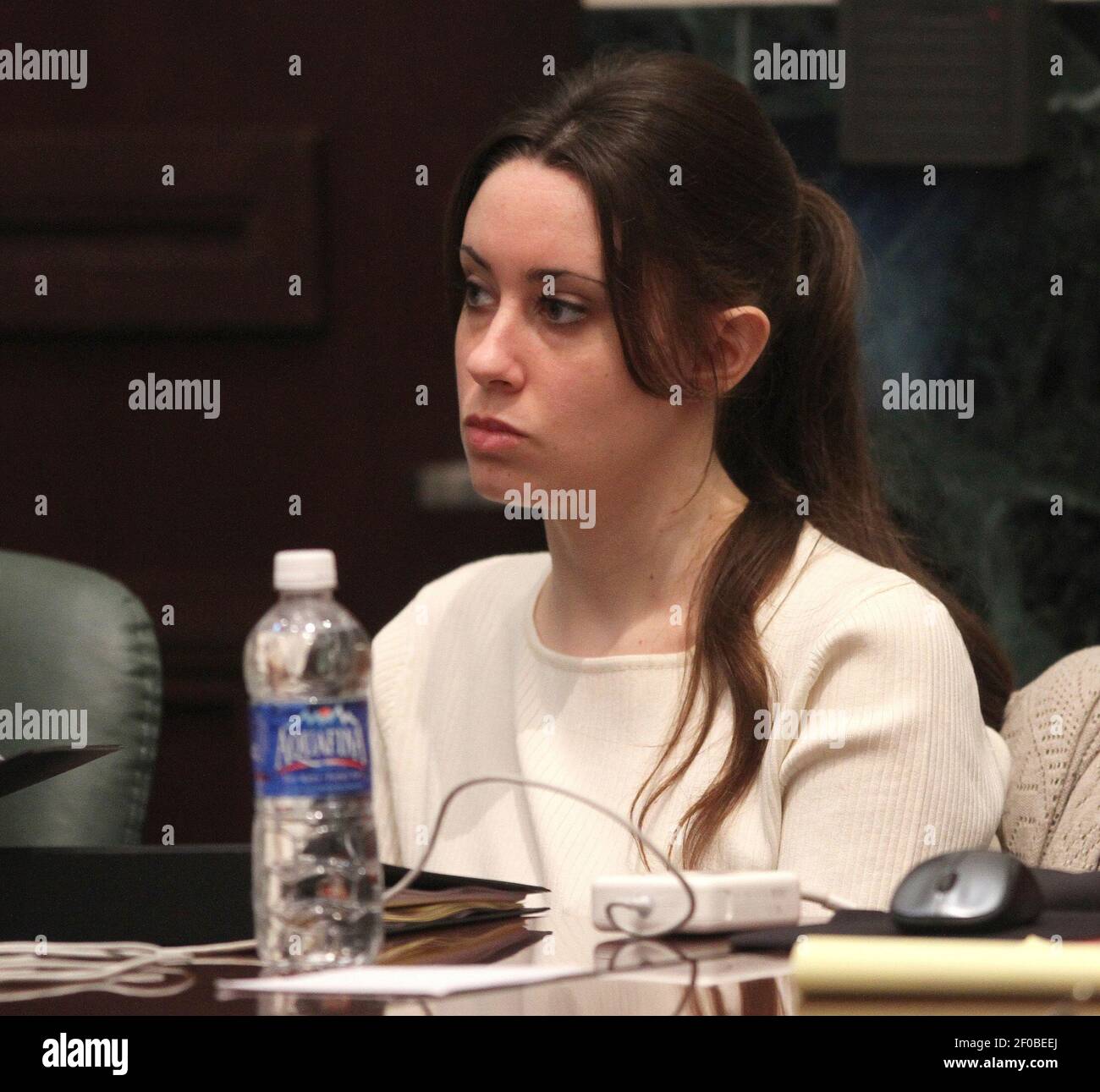 Casey Anthony listens to testimony of Catherine Theisen, of FBI's ...