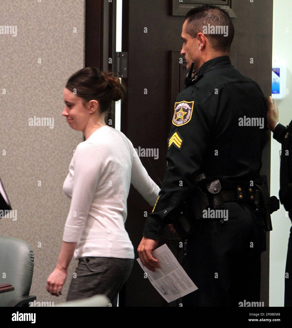 Casey Anthony arrives in the courtroom during day 20 of her first ...