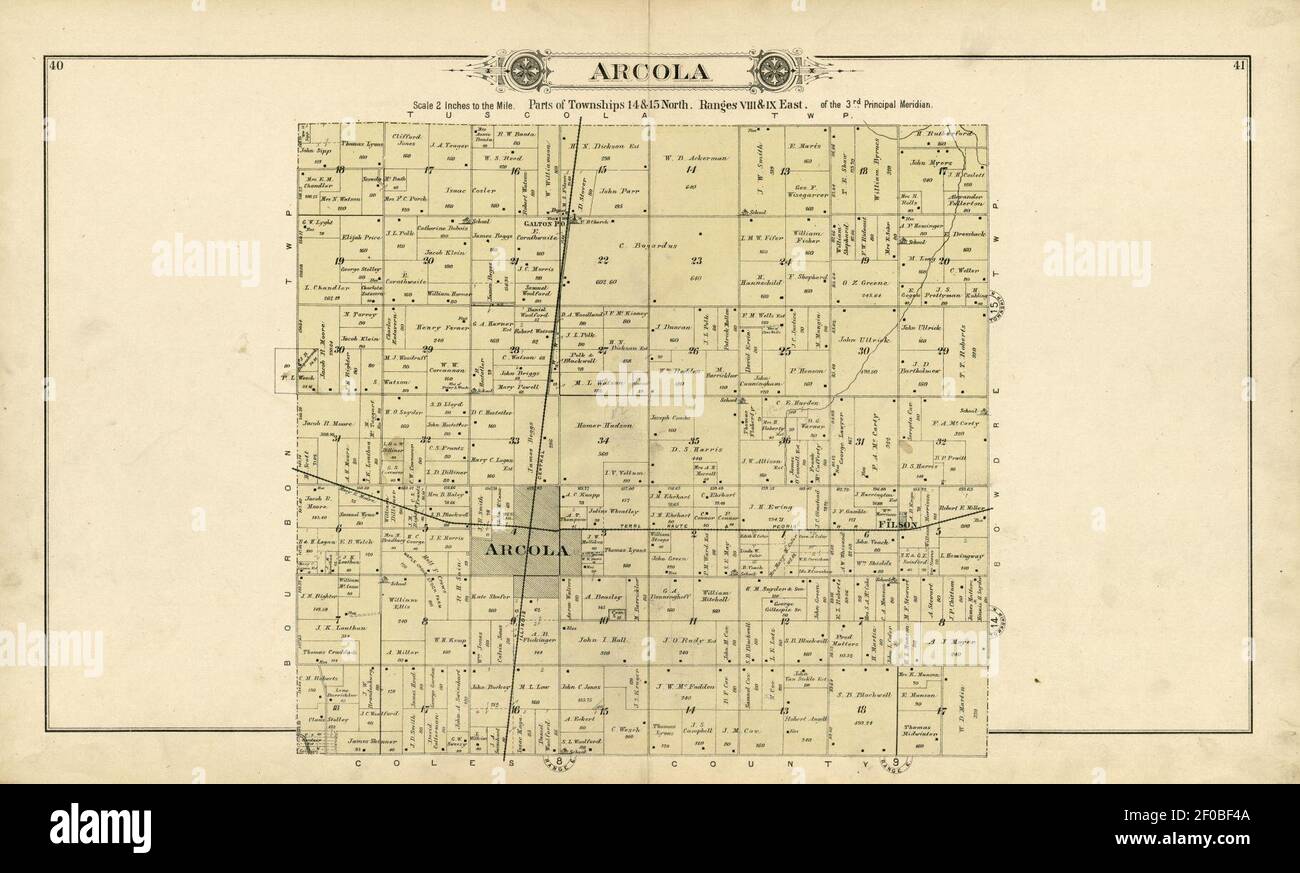 Plat book of Douglas Co., Illinois Stock Photo - Alamy
