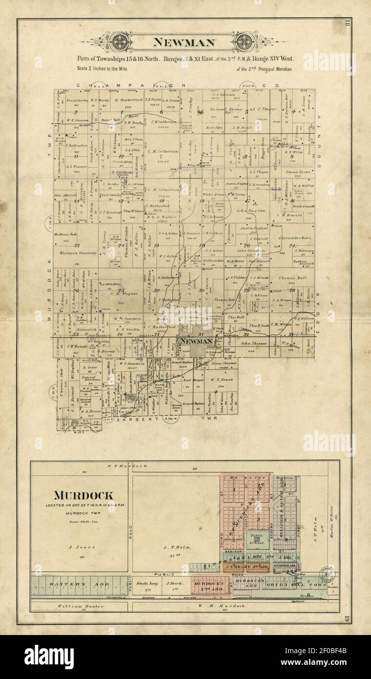 Plat book of Douglas Co., Illinois Stock Photo - Alamy