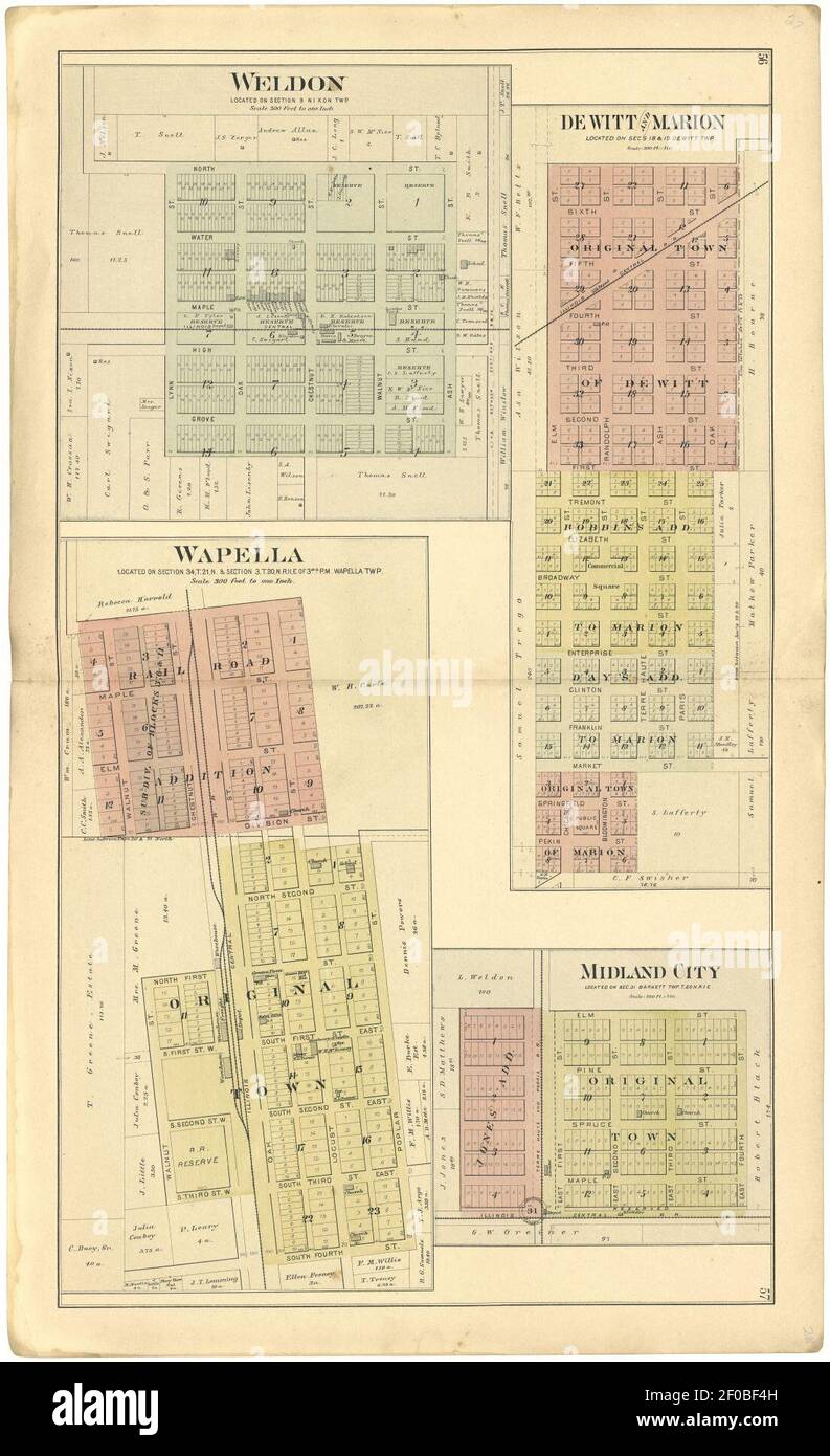 Plat book of De Witt County, Illinois Stock Photo - Alamy