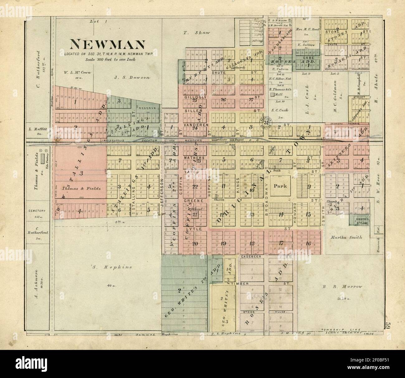 Plat book of Douglas Co., Illinois Stock Photo - Alamy