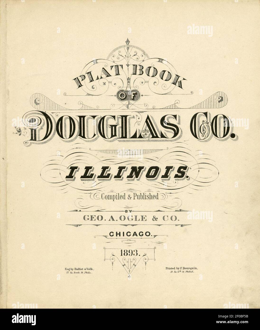 Plat book of Douglas Co., Illinois Stock Photo - Alamy