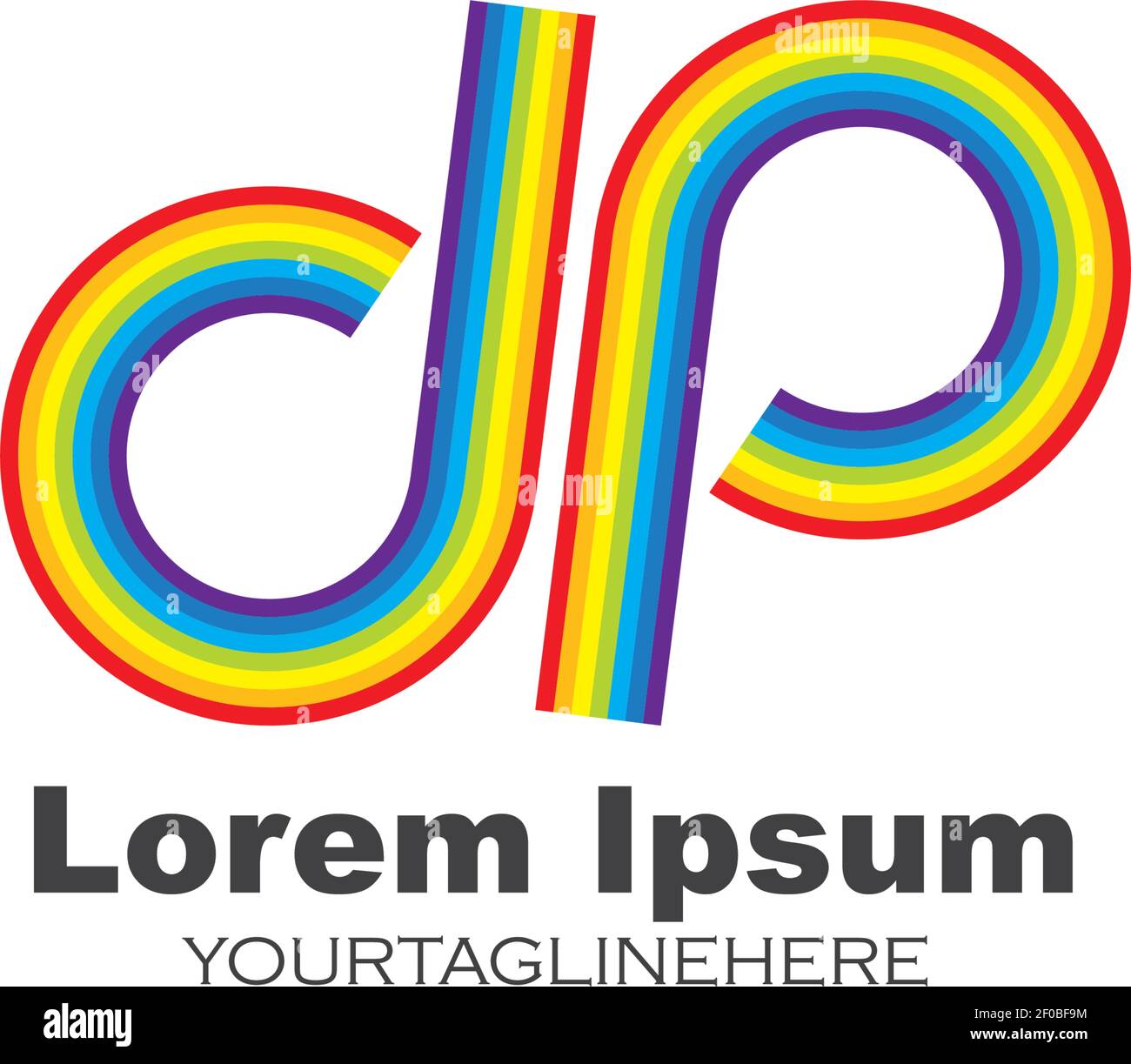 Rainbow with negative space Stock Vector Images - Alamy