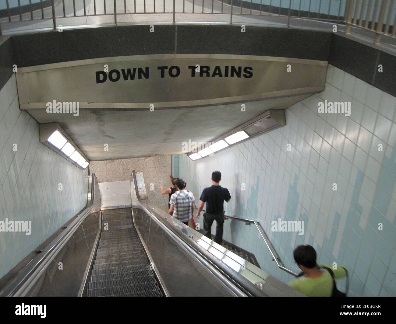 The escalator is seen at the Jackson subway station in the heart of ...