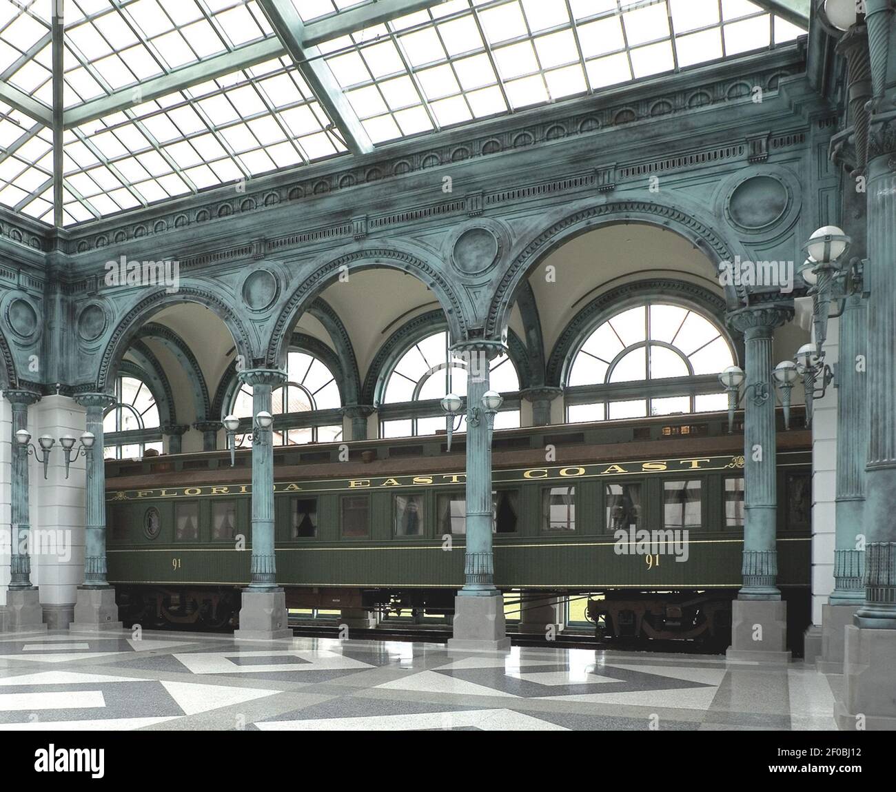 Henry Flagler's "Railcar No. 91" is displayed at the Flagler Museum in ...