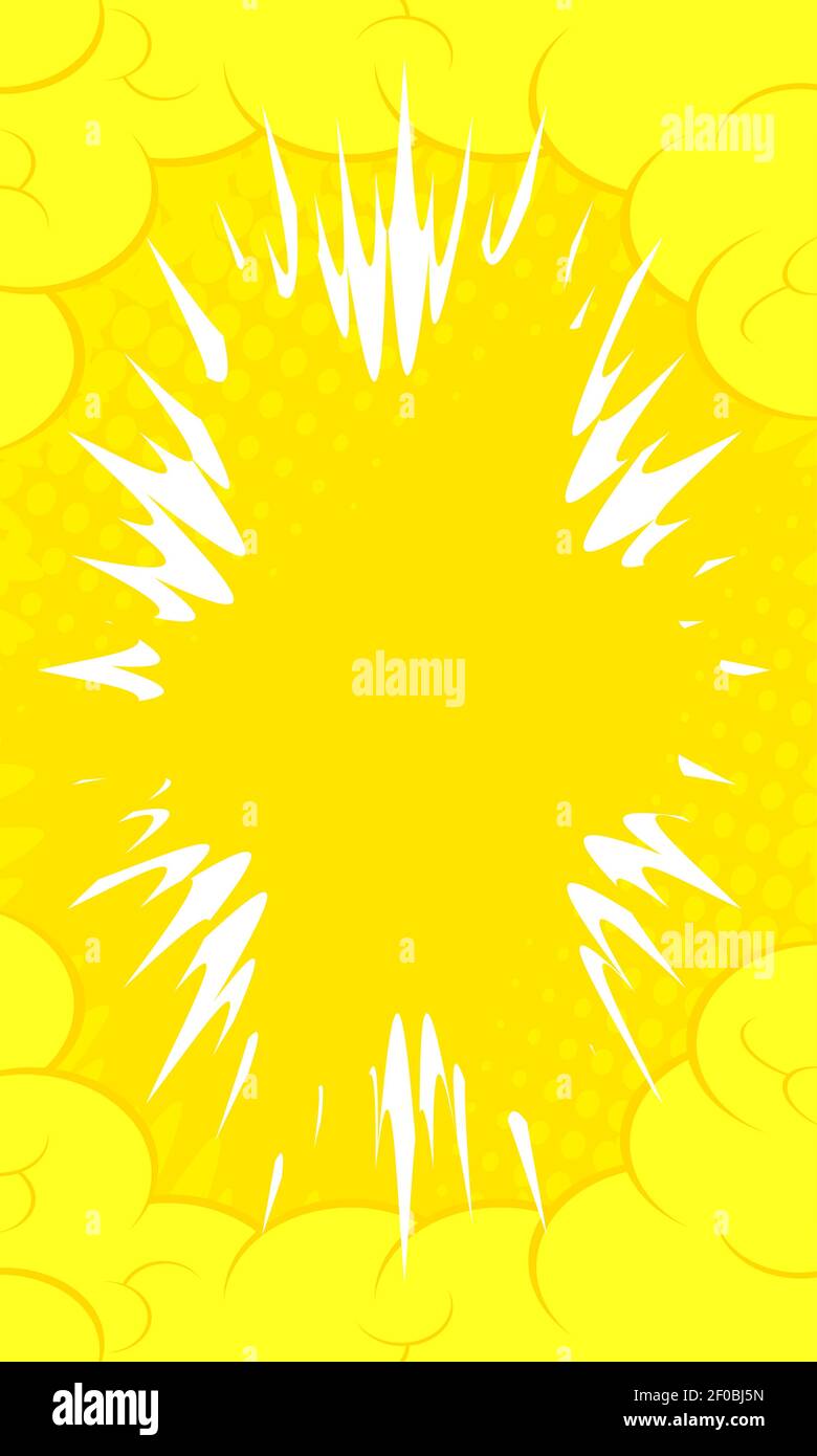 Yellow comic book style background, pop art superhero backdrop ...