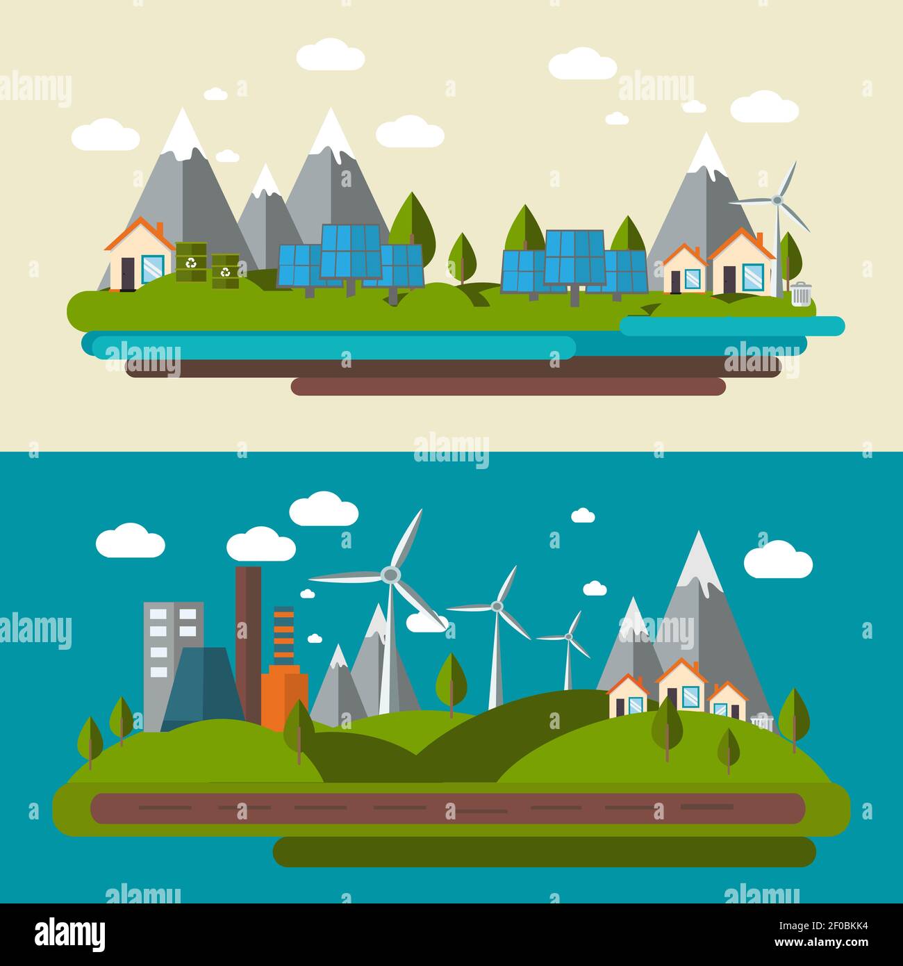 Town power stations Stock Vector Images - Alamy