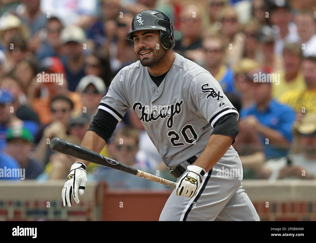 Chicago White Sox right fielder Carlos Quentin (20) runs after a base ...