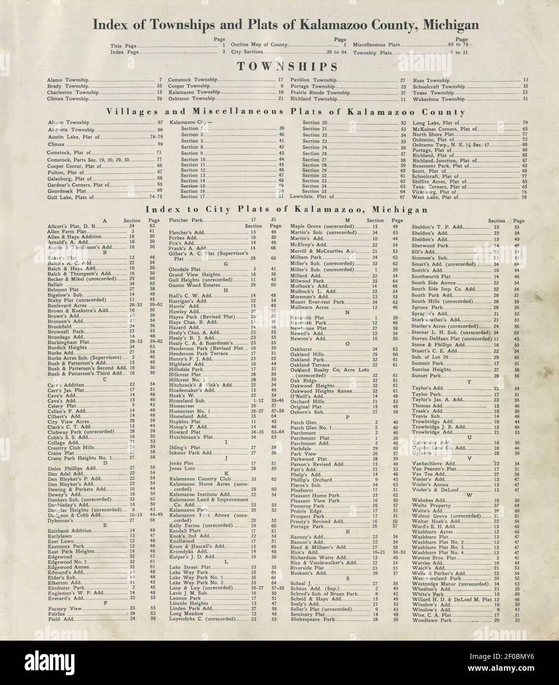 Plat book of Kalamazoo County, Michigan - compiled from surveys and the ...