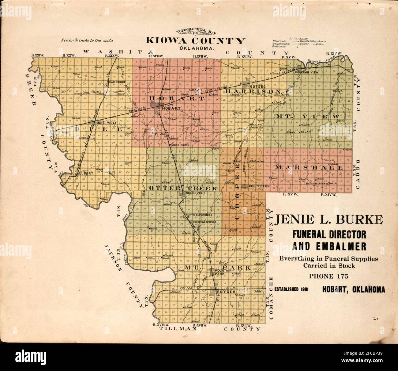 Plat book of Kiowa County, Oklahoma - containing maps of villages ...