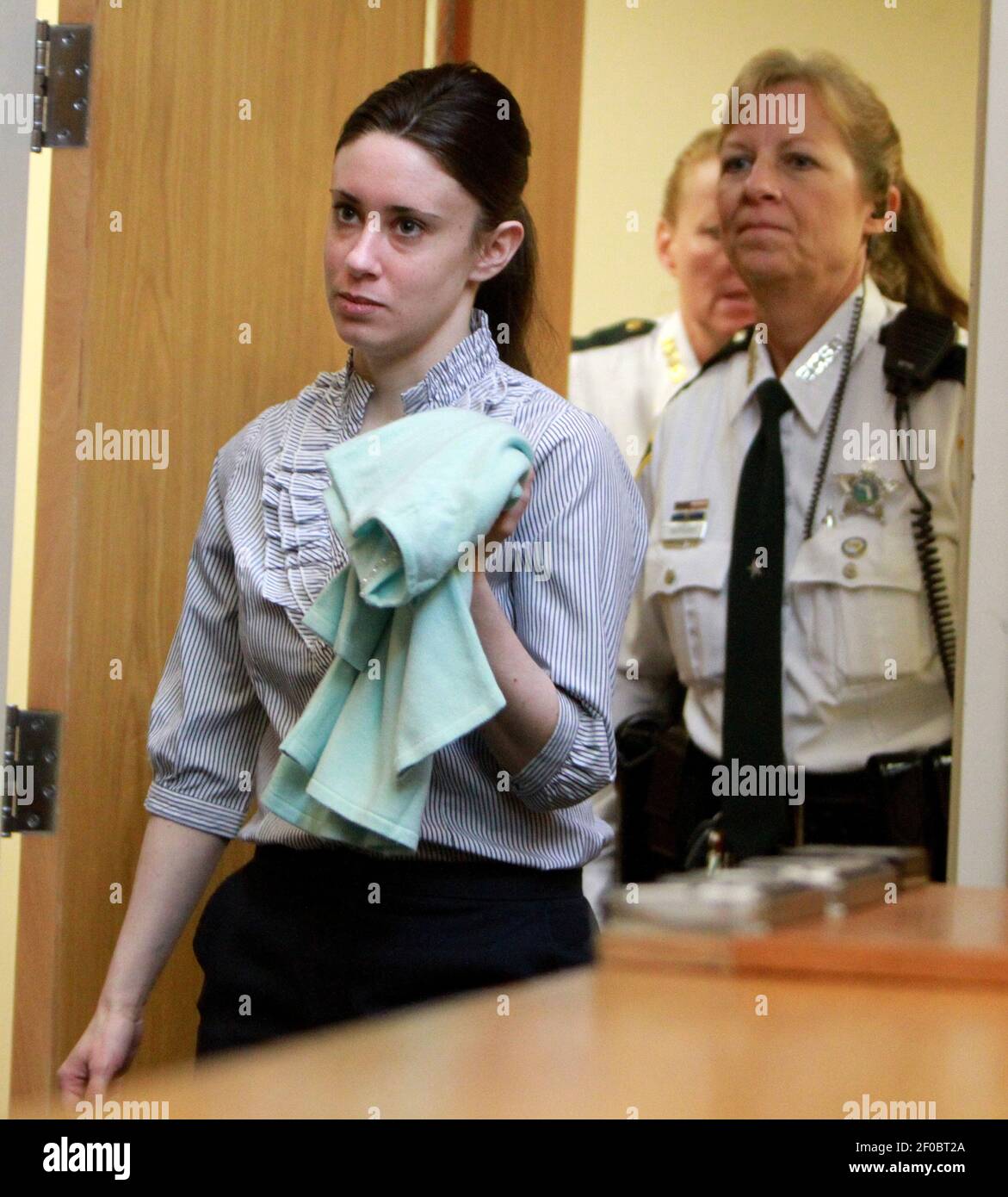 Casey Anthony arrives in the courtroom at the Pinellas County Criminal ...