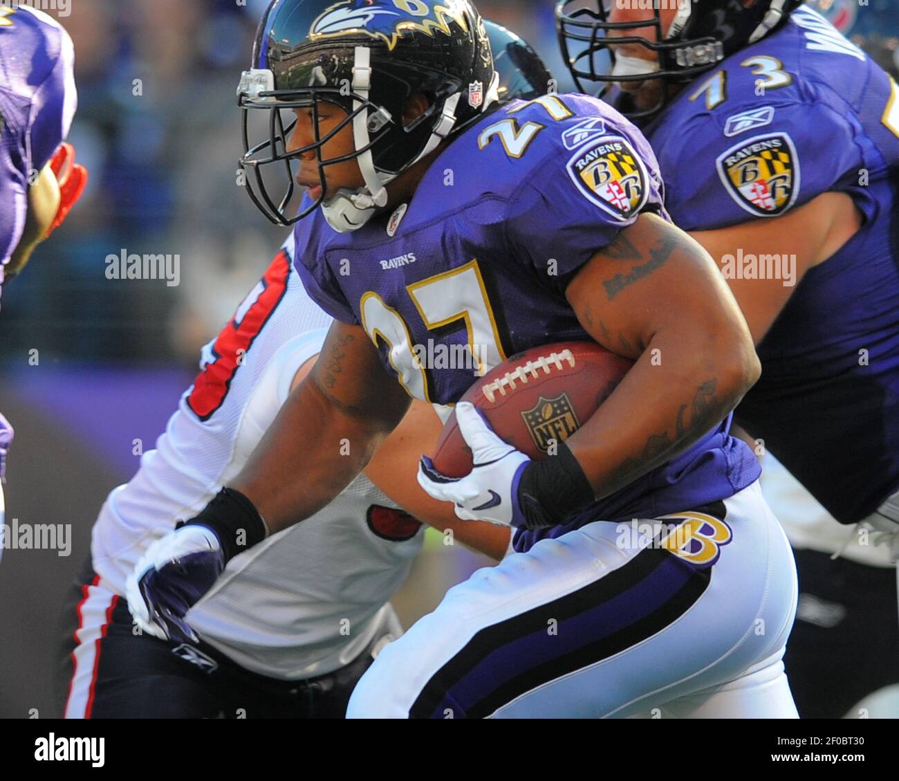 Baltimore Ravens running back Ray Rice picks up some of his 101 yards ...
