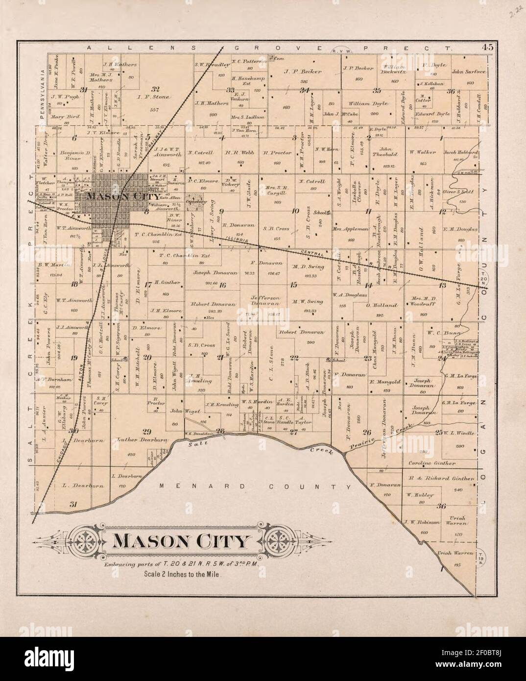 Plat book of Mason County, Illinois Stock Photo - Alamy