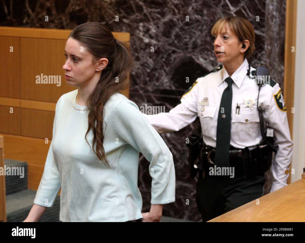 Casey Anthony arrives in the courtroom at the Pinellas County Criminal ...