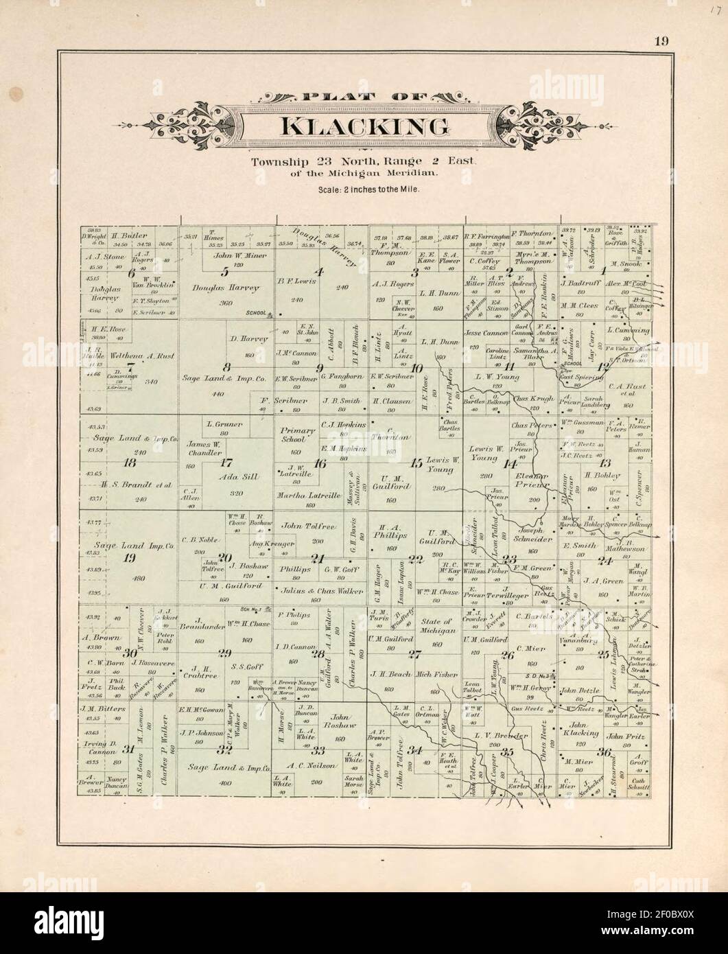 Plat book of Ogemaw County, Michigan Stock Photo - Alamy