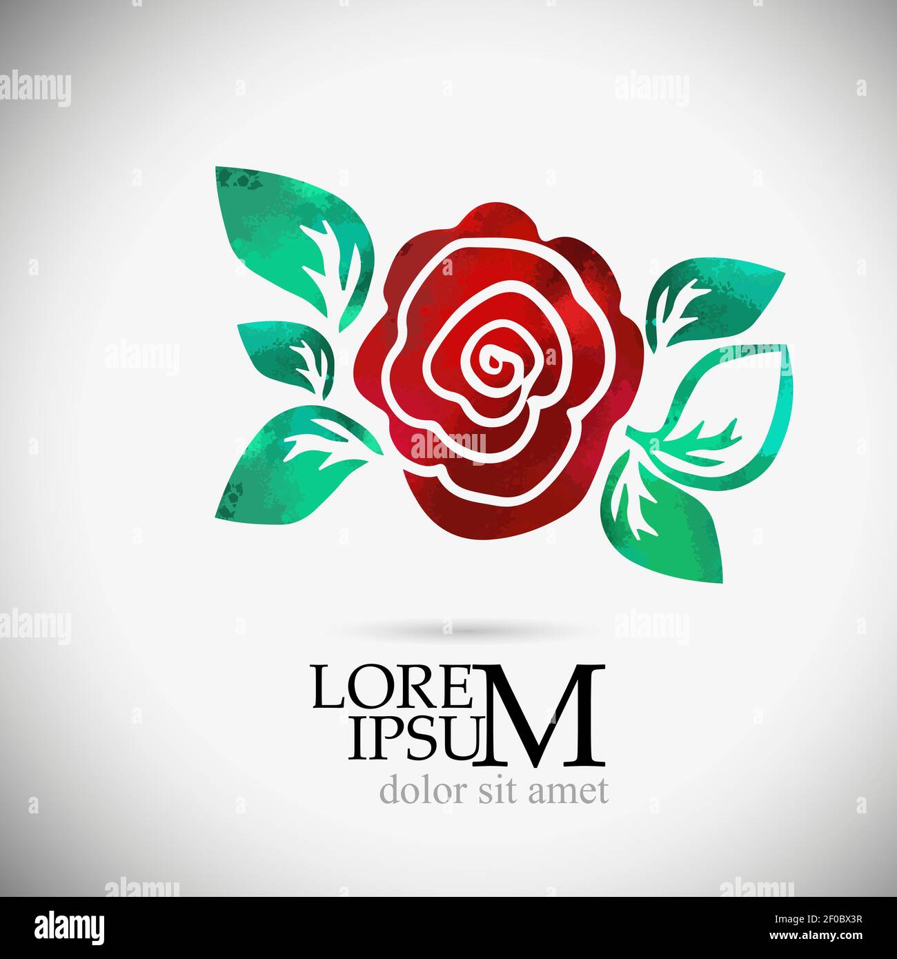 Logo is a simple rose. Vector illustration Stock Vector Image & Art - Alamy
