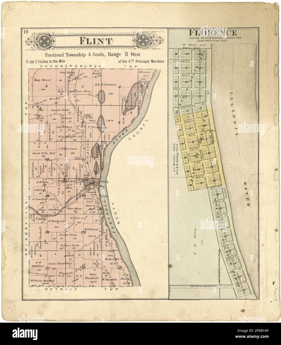 Plat book of Pike County, Illinois Stock Photo - Alamy