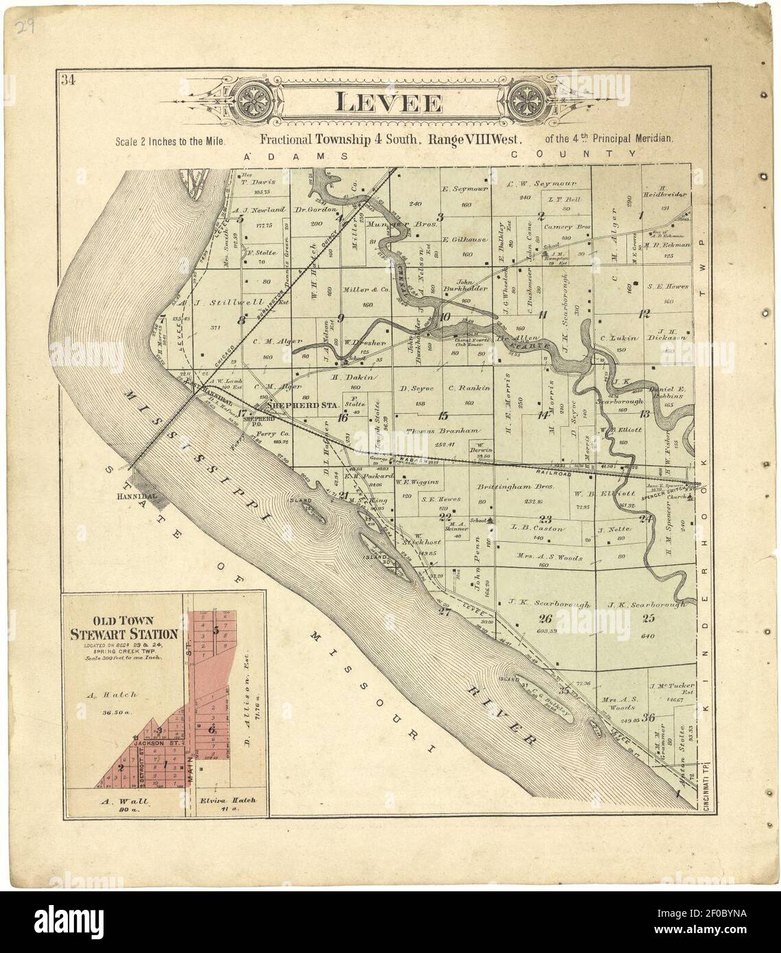 Plat book of Pike County, Illinois Stock Photo - Alamy