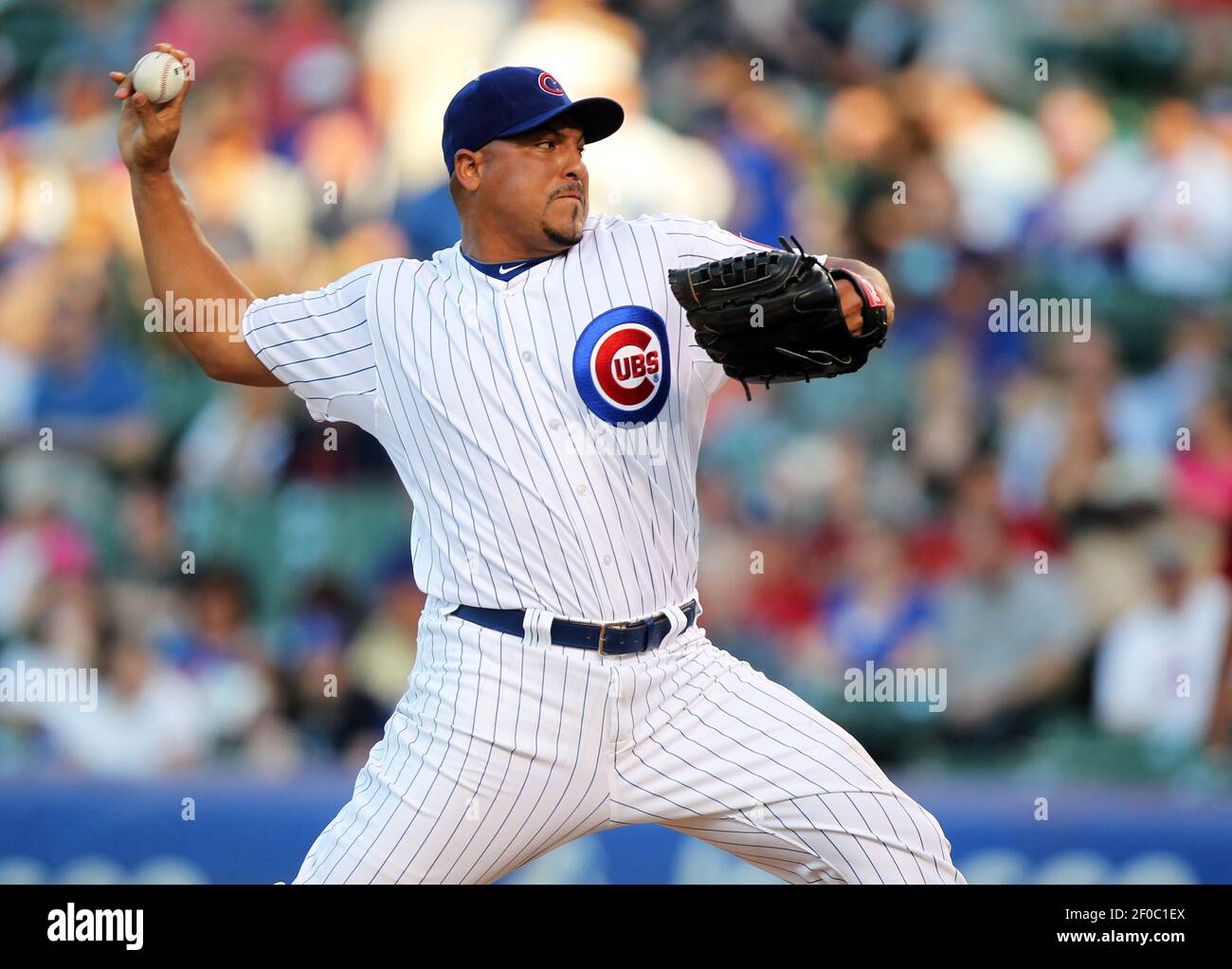 Chicago Cubs' Carlos Zambrano delivers a pitch against the Houston ...