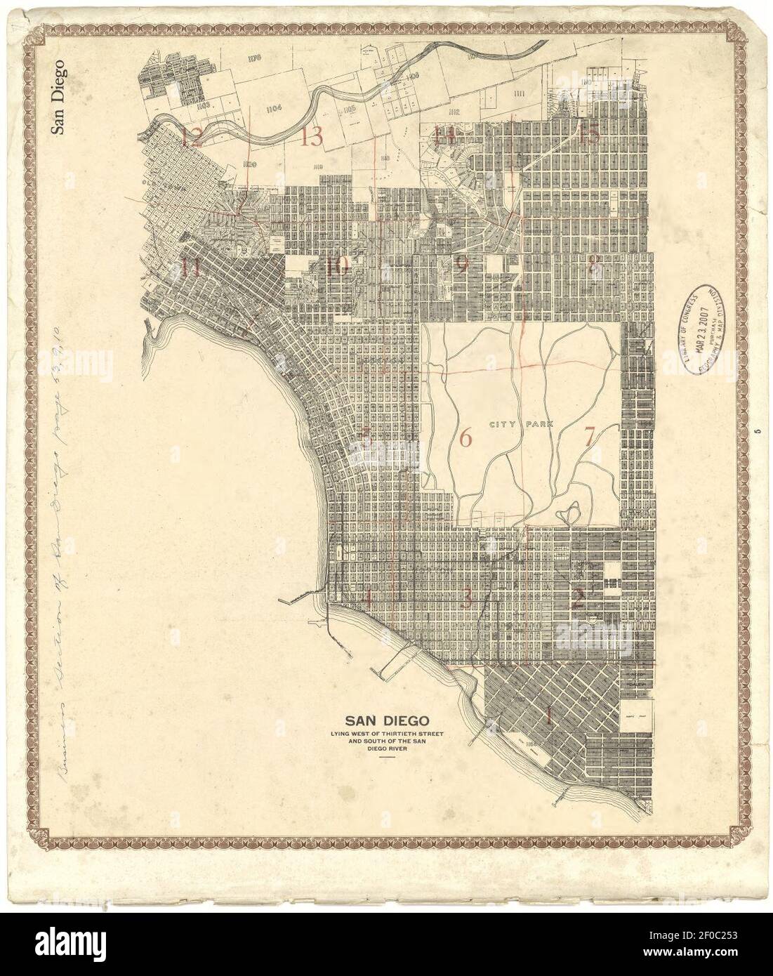 Plat book of San Diego County, California Stock Photo - Alamy