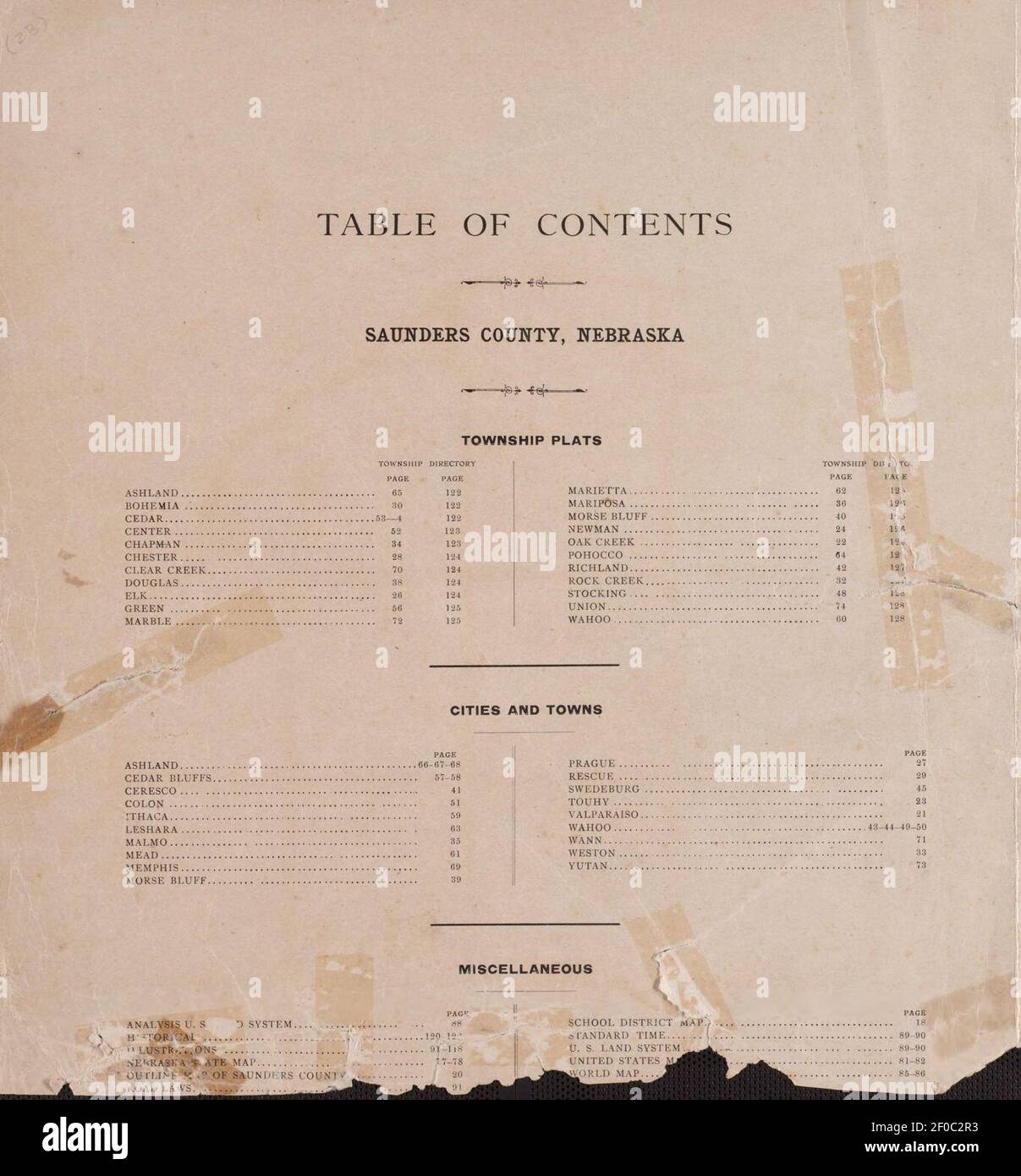 Plat book of Saunders County, Nebraska - containing carefully prepared ...