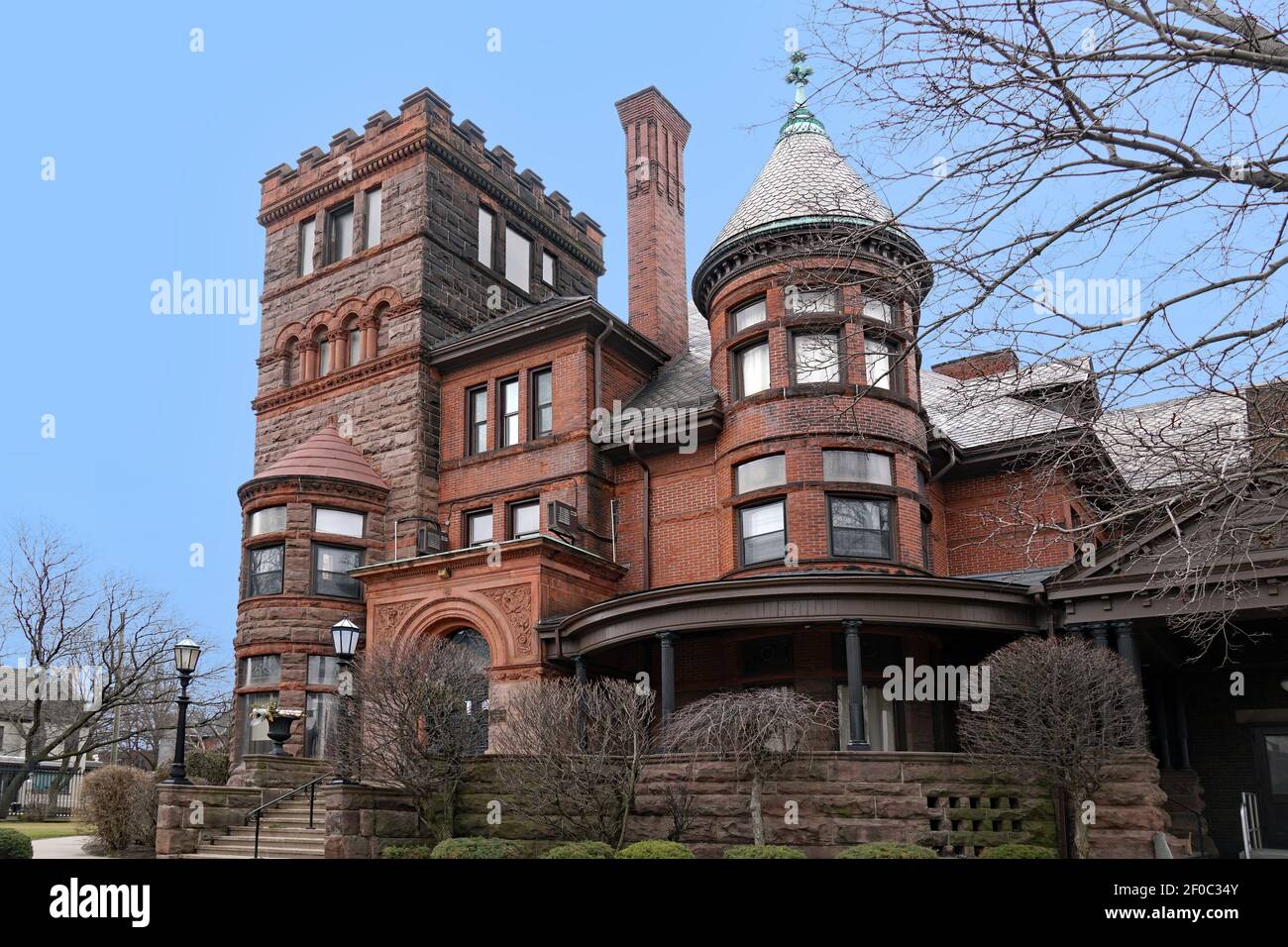 Hamilton, Ontario, Canada - The turreted 19th century mansion of an ...