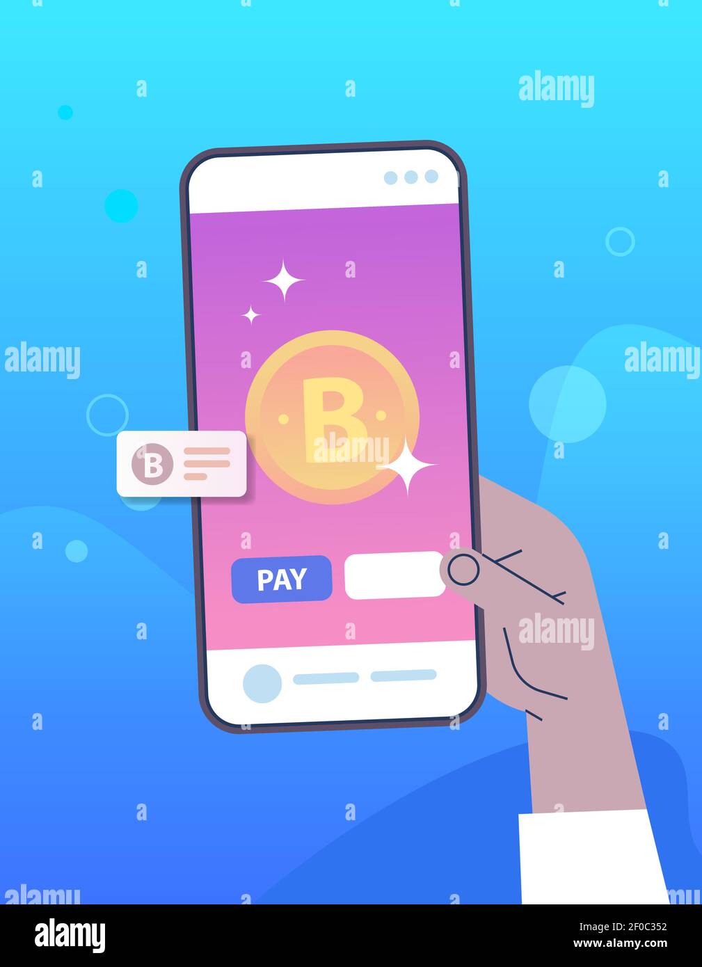 human hand using mobile banking app on smartphone screen online payment ...