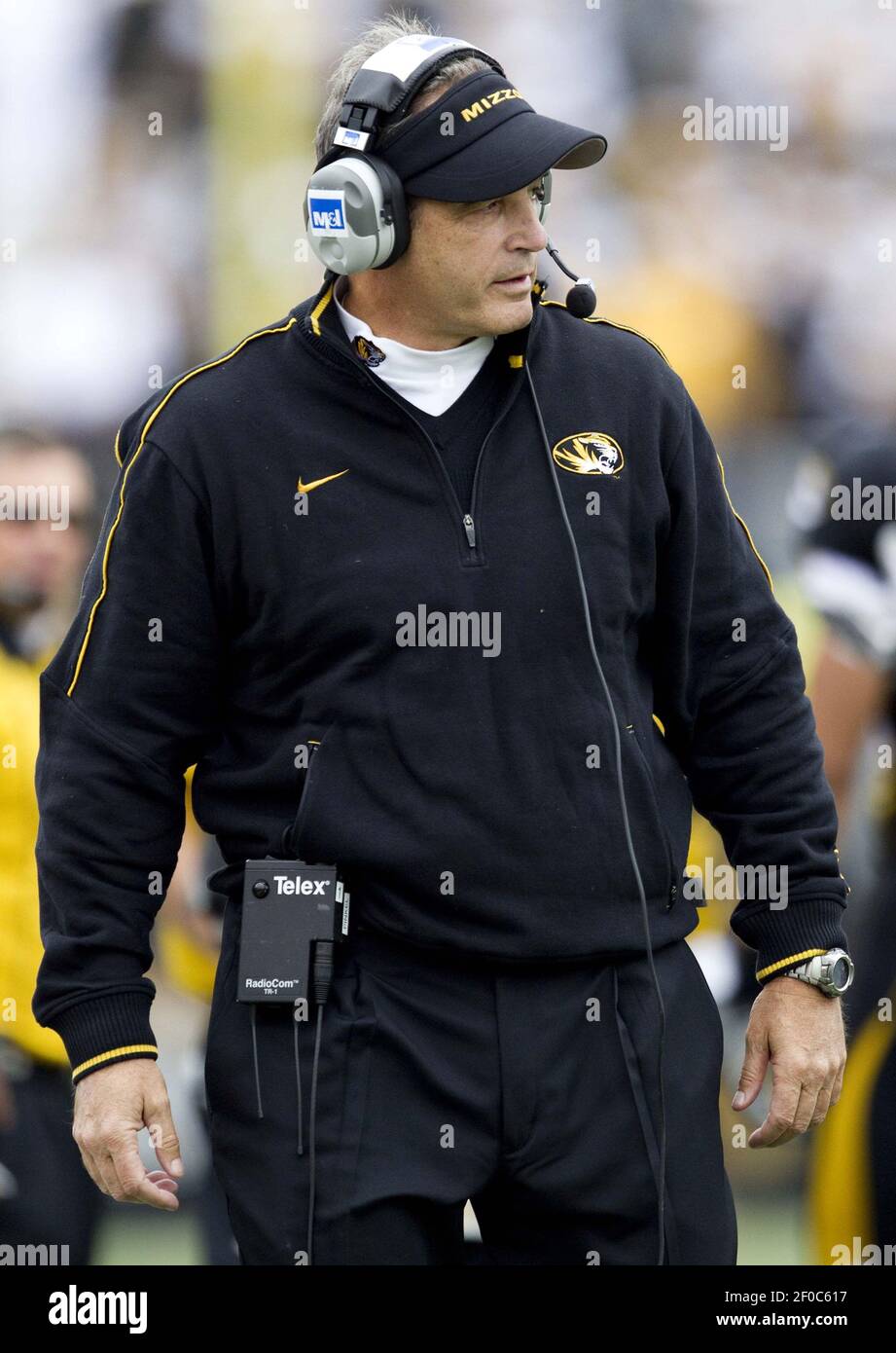 Missouri head football coach Gary Pinkel walked the sidelines during ...