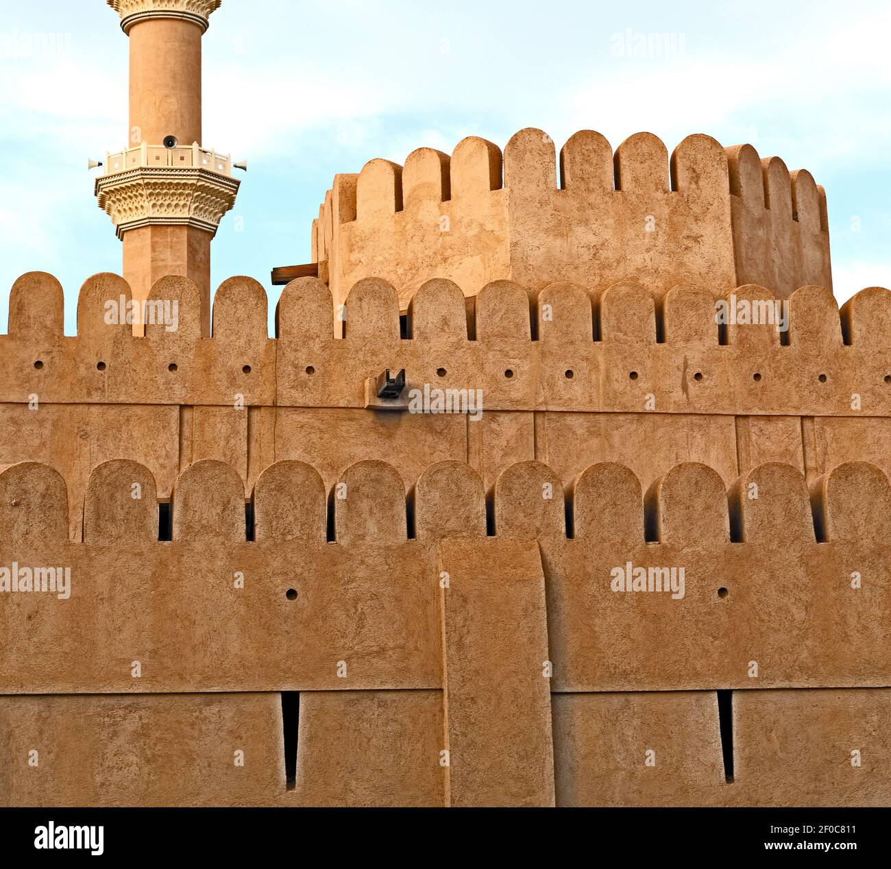In oman muscat the old mosque minaret and religion in clear sky Stock ...