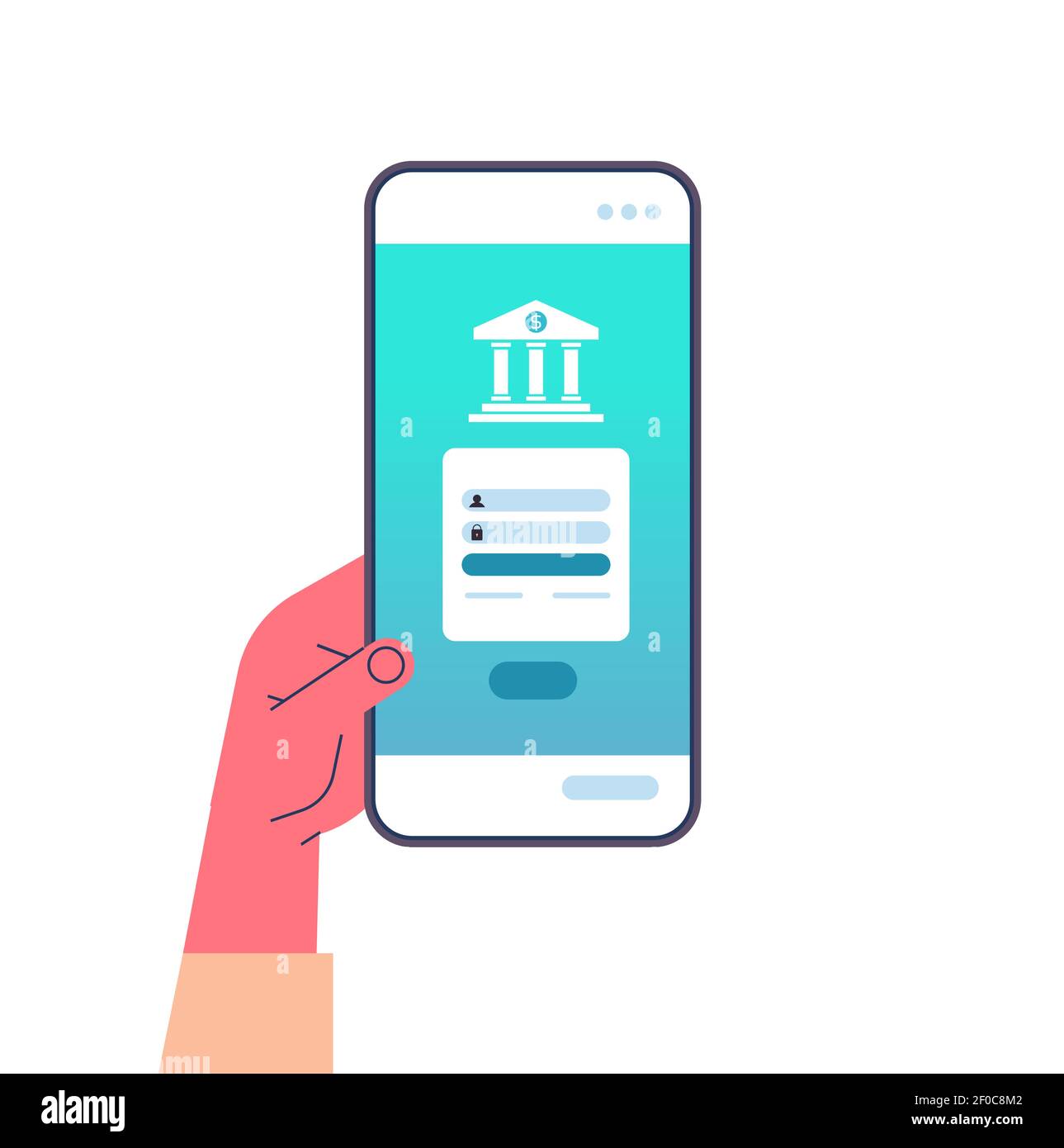 human hand using mobile banking app on smartphone screen internet store ...