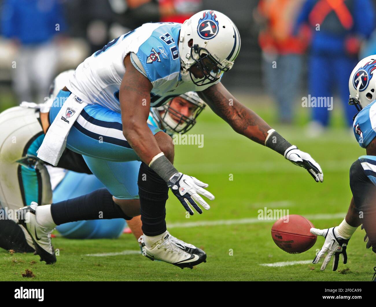 Carolina Panthers tight end Greg Olsen (88) watches as Tennessee Titans ...