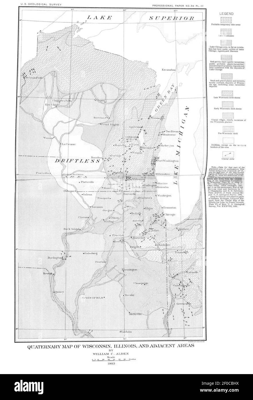 Plate 3 Quaternary Map Stock Photo - Alamy