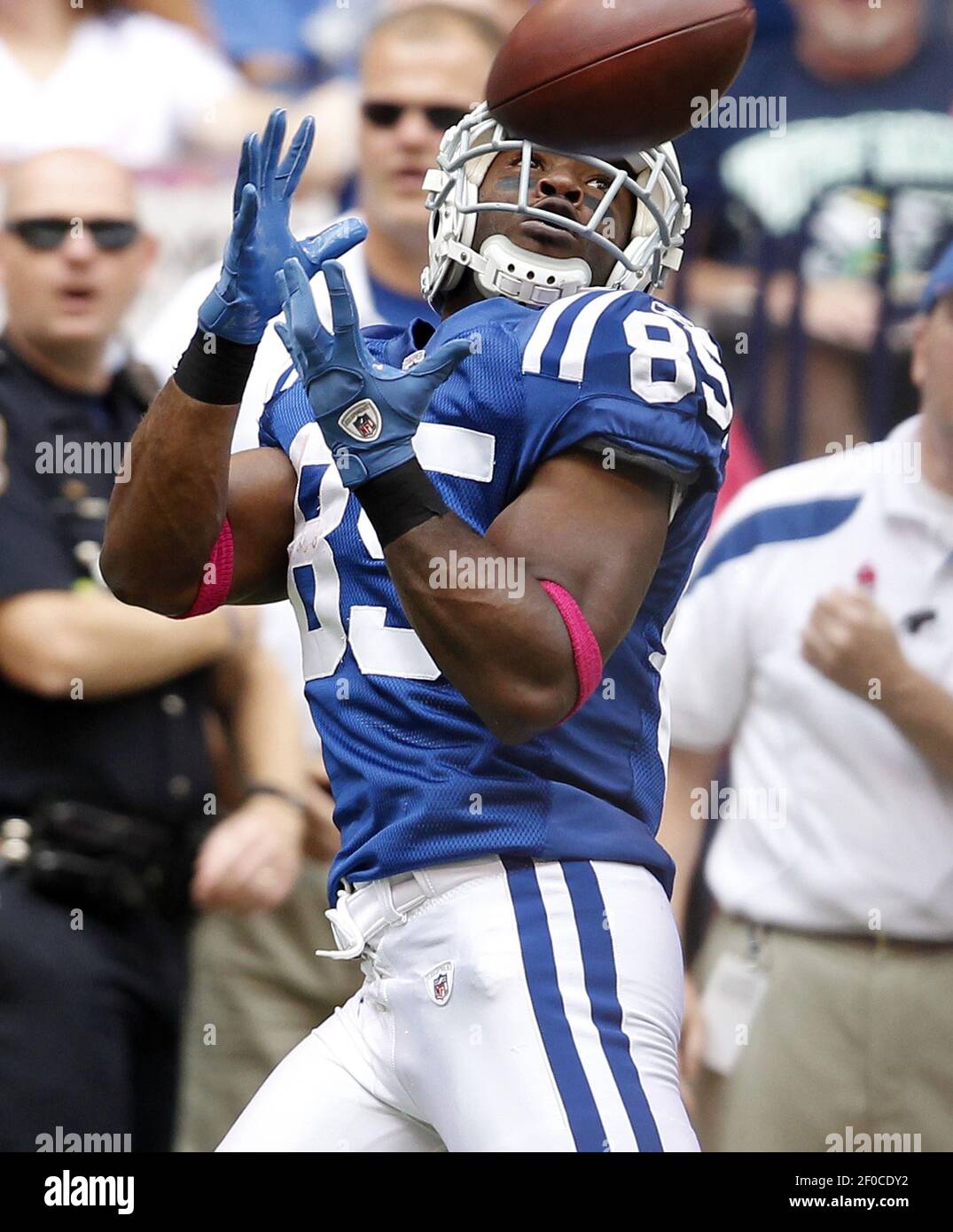 Indianapolis Colts wide receiver Pierre Garcon (85) makes this long ...