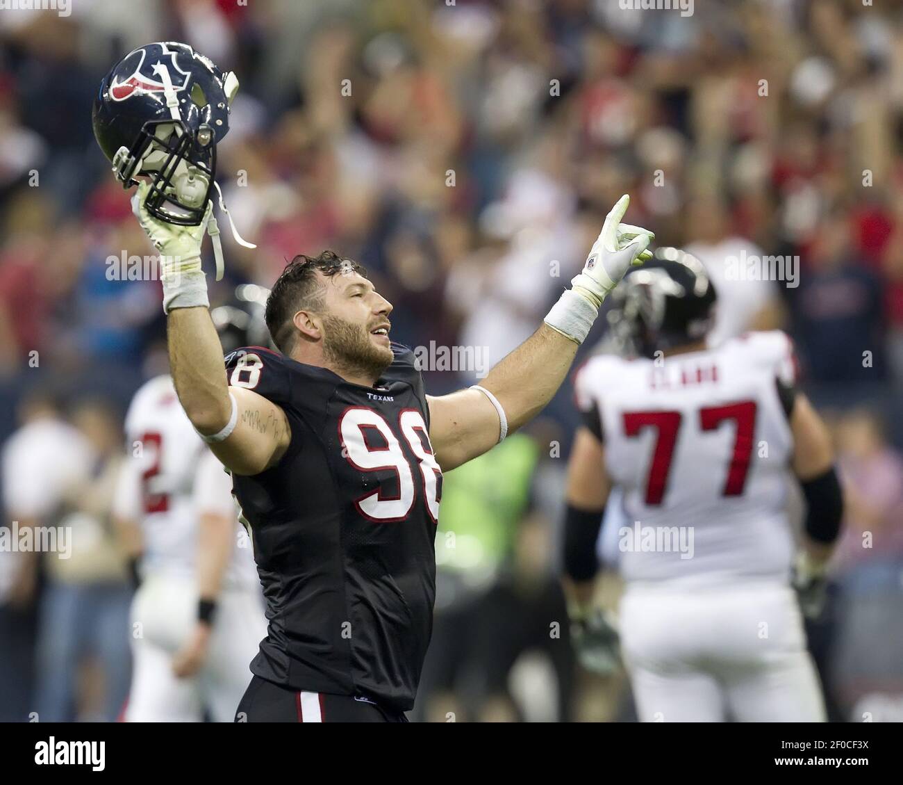 Connor Barwin (98) of the Houston Texans celebrates after the final pay ...