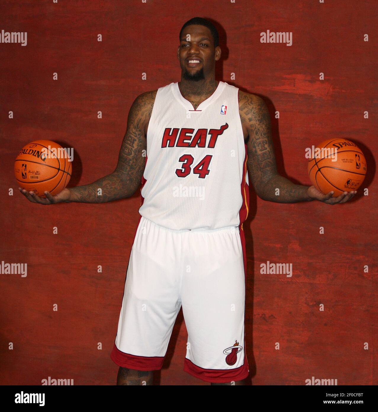 Eddy Curry poses for portrait during Miami Heat Media Day at ...