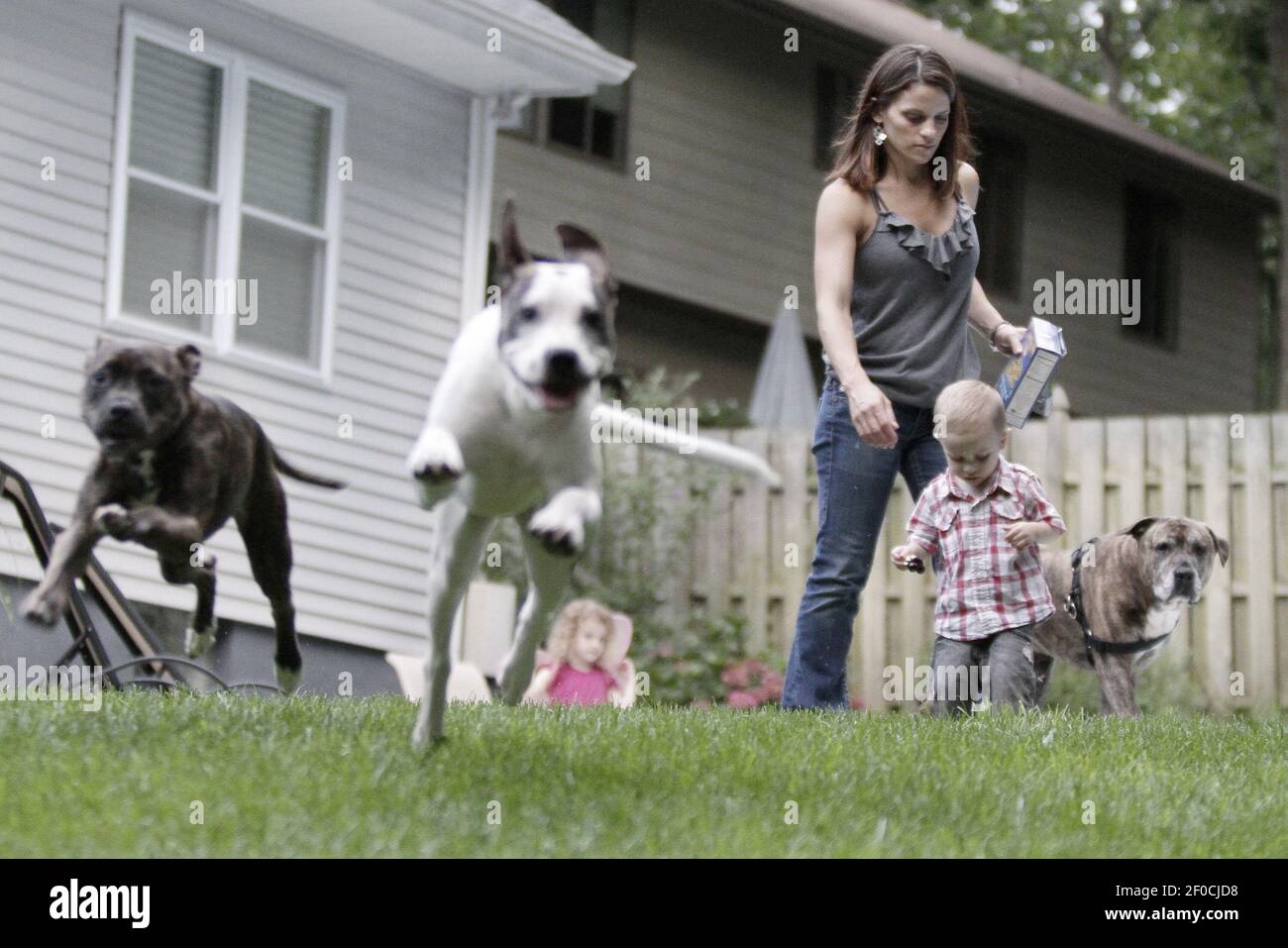 In the backyard of her Voorhees, New Jersey home, Michelle Nocito ...