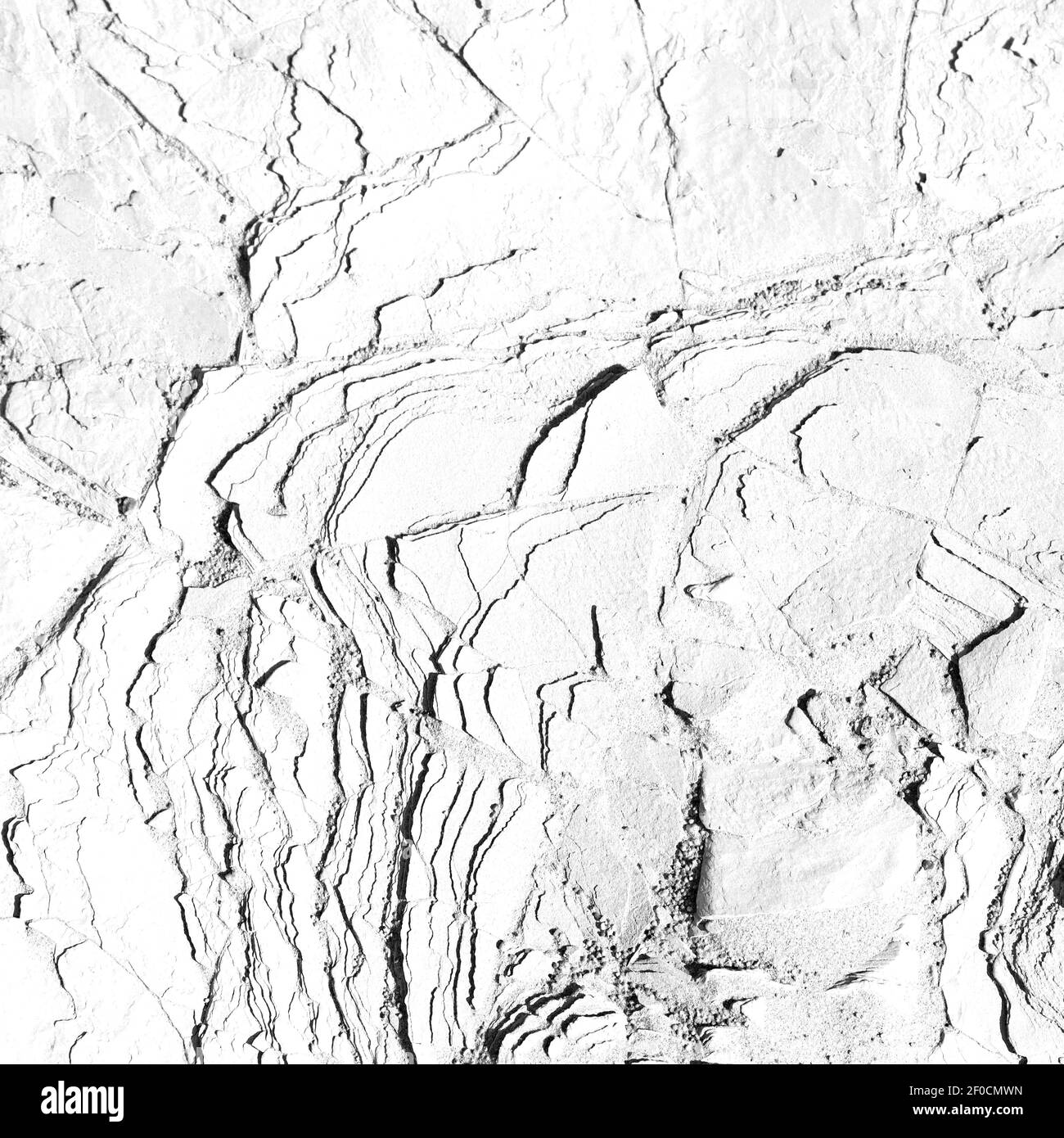 In oman rub al khali old desert and the abstract cracked sand texture ...