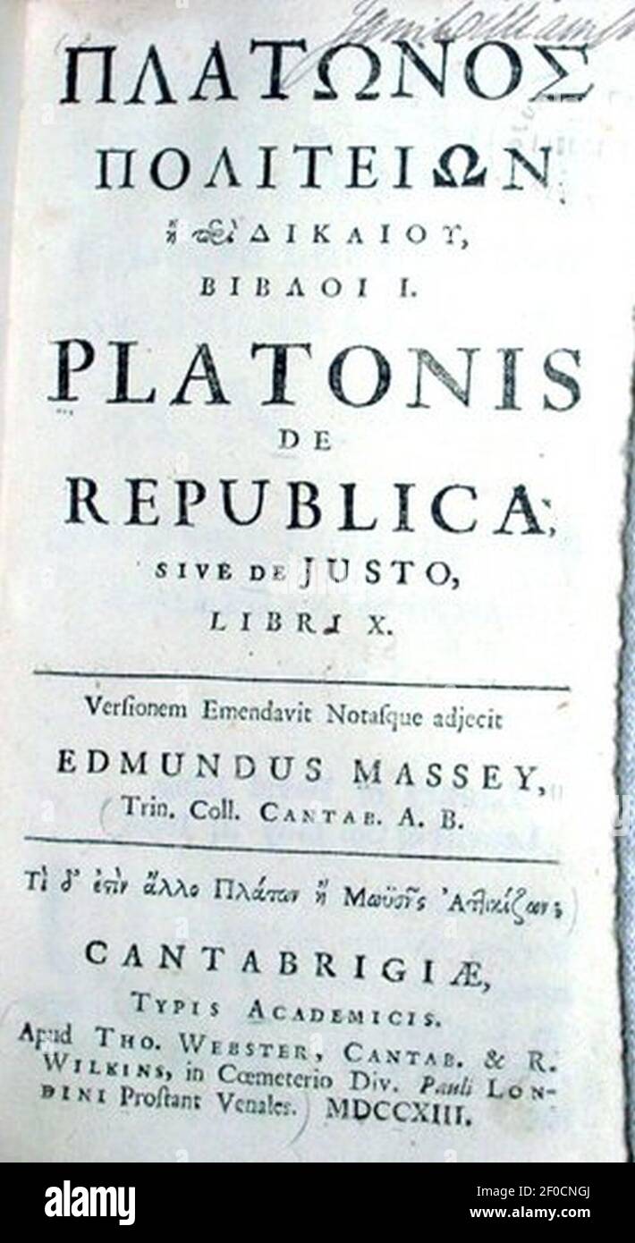 Plato republic hi-res stock photography and images - Alamy