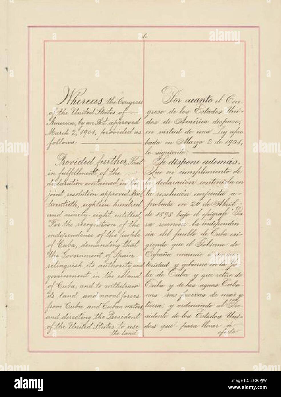 Platt amendment hi-res stock photography and images - Alamy