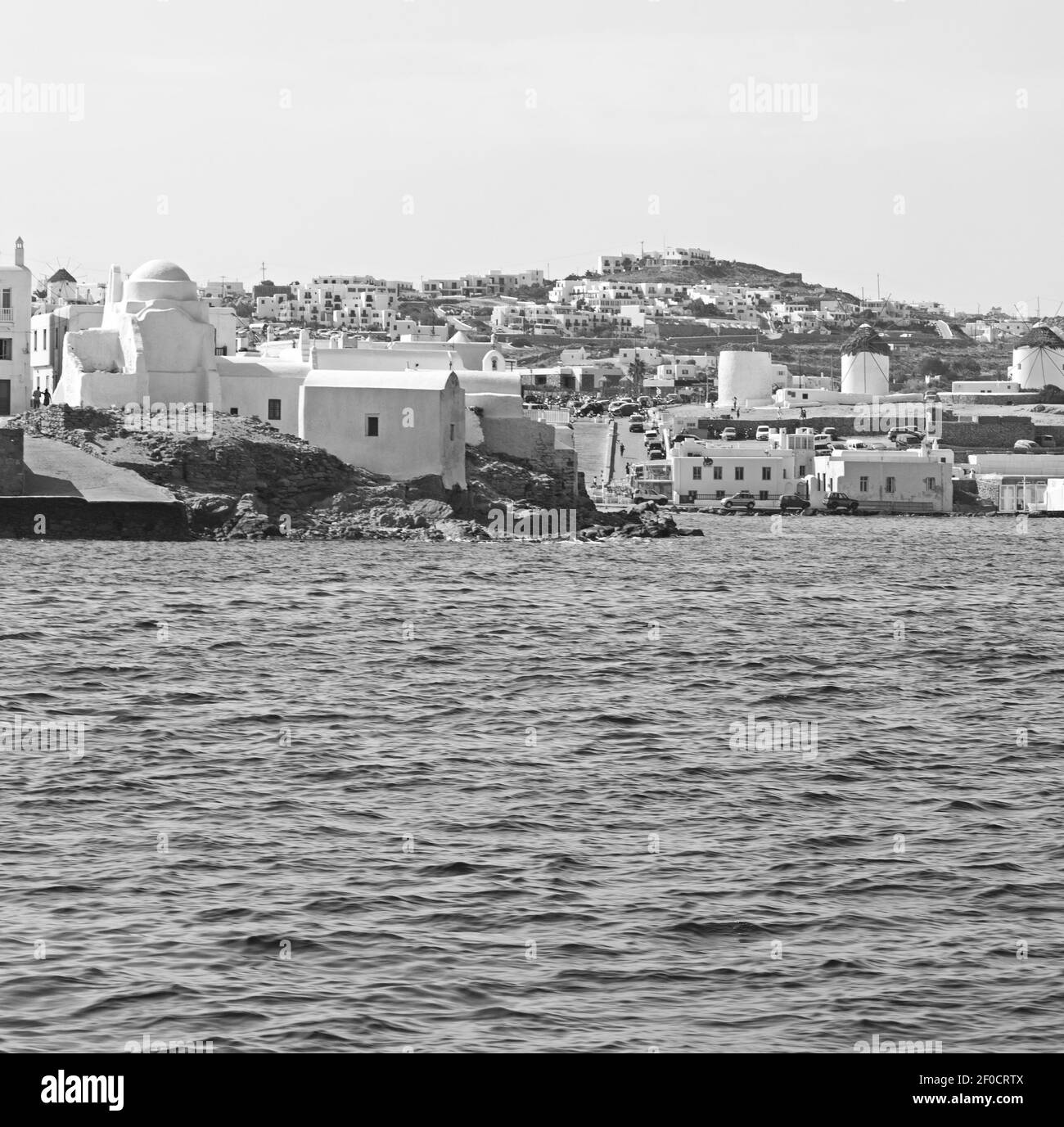 Old history in cyclades island harbor and boat santorini naksos europe ...