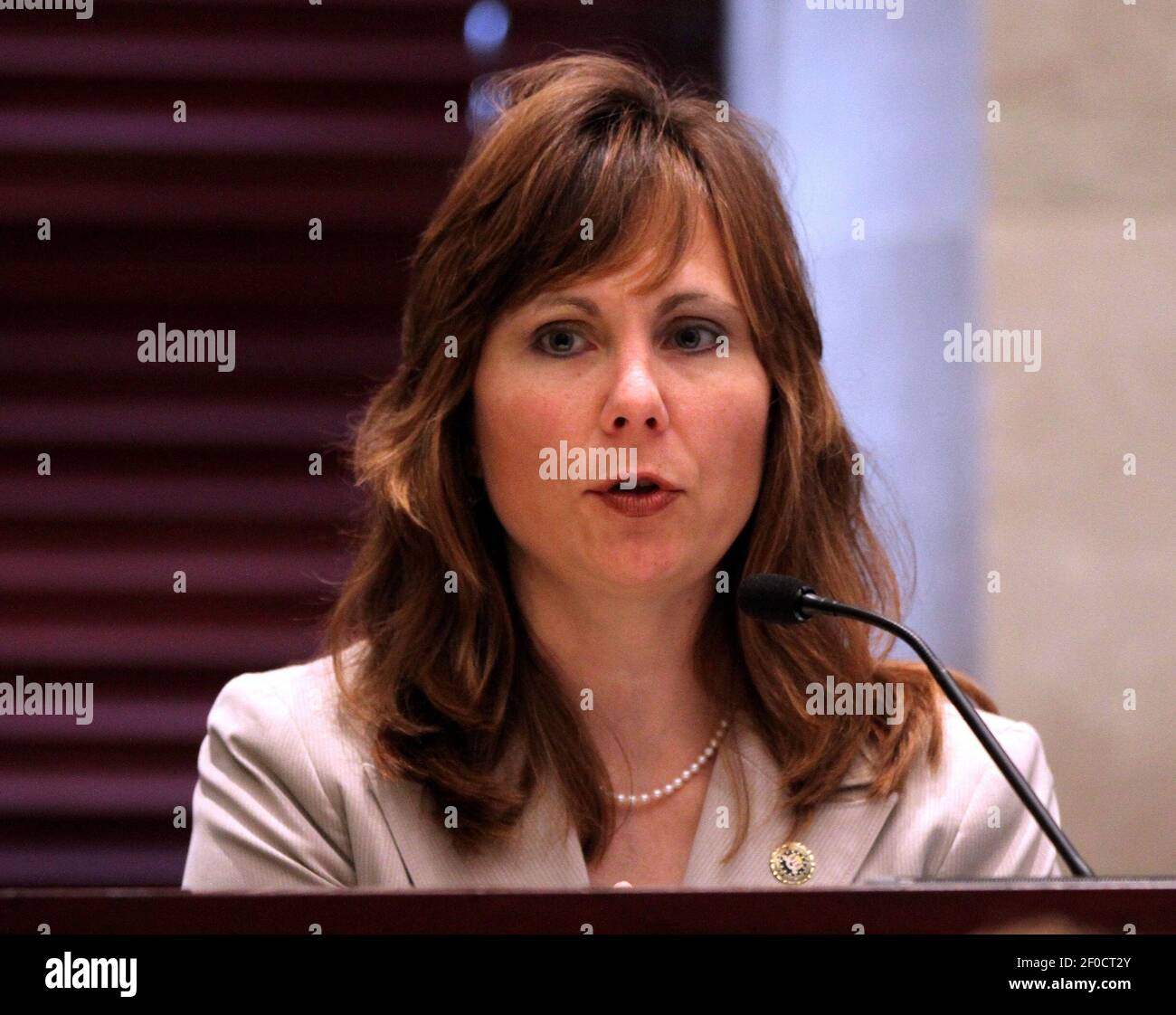Heather Seubert, of the FBI lab in Quantico, Virginia, testifies during ...