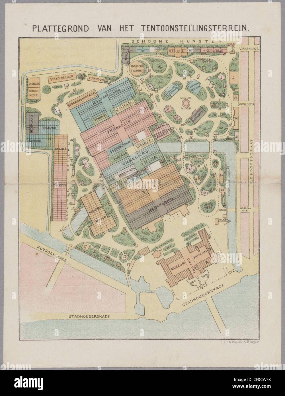 Plattegrond van het tentoonstellingsterrein Stock Photo - Alamy