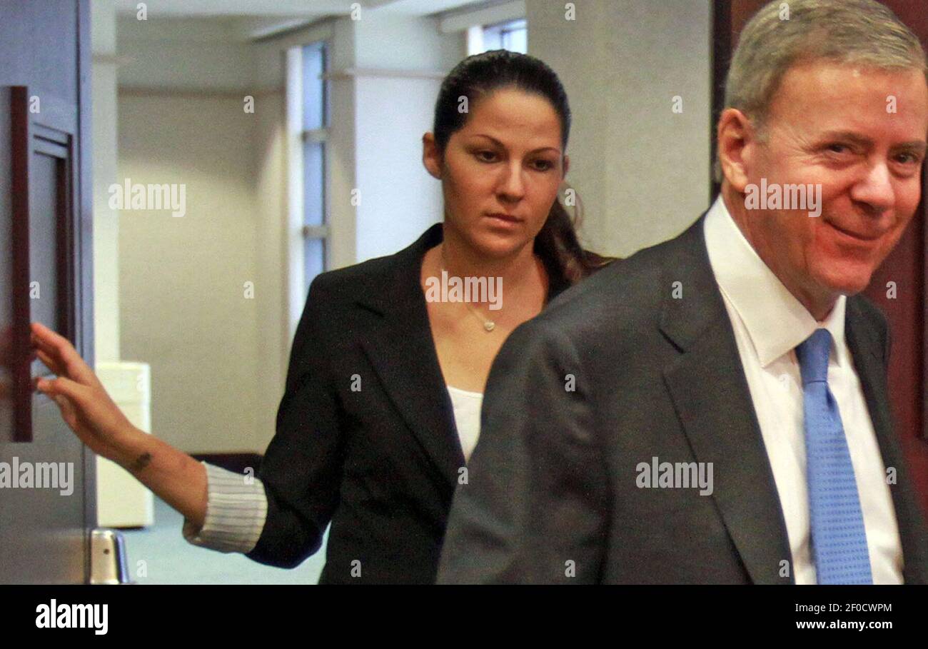Sarah Ward, left, and her father James Robert "Bob" Ward enters the ...