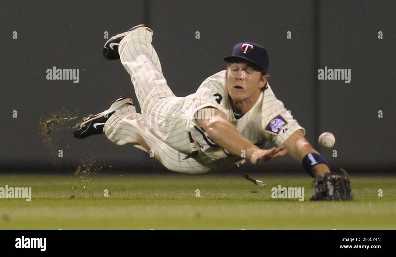 Minnesota Twins centerfielder Joe Benson, making his major league debut ...